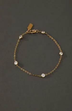 SET & STONES Faye Bracelet With Bezel Cubic Zirconia Stations