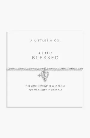 A LITTLES & CO. A Little 'blessed' Charm Bracelet - Silver Plated