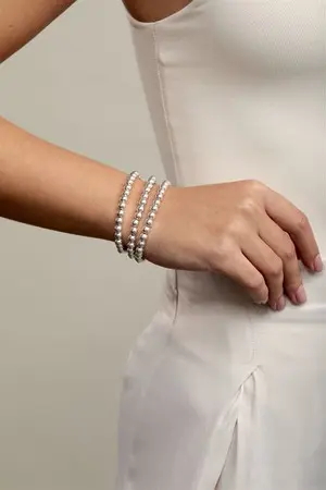 SET & STONES Cameron Beaded Bracelet - Silver