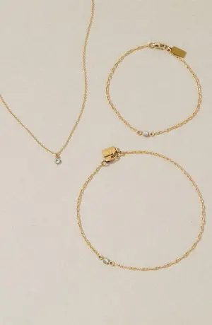 SET & STONES Something Blue" Anklet