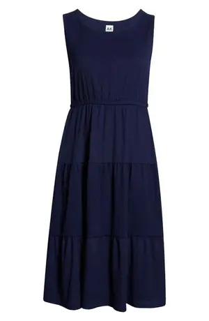 Anne Klein Sleeveless Tiered Midi Dress - Distant Mountain