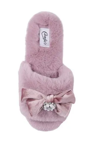 CANDIE'S Faux Fur Slide Slipper