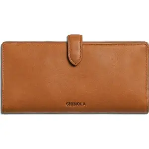 Shinola Continental Leather Snap Wallet - Tan