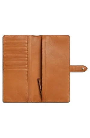 Shinola Continental Leather Snap Wallet