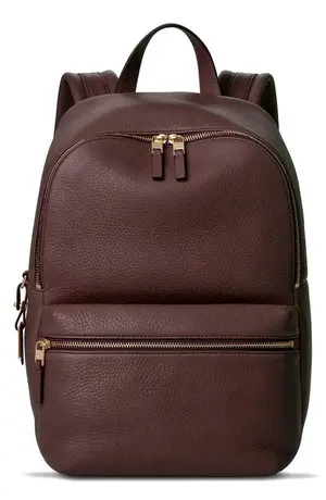 Shinola Leather Backpack - Merlot