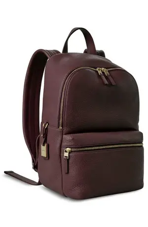 Shinola Leather Backpack - Merlot