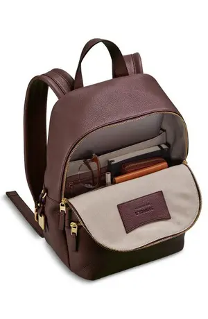 Shinola Leather Backpack - Merlot
