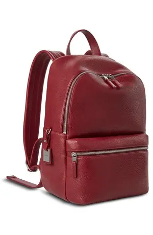 Shinola Leather Backpack - Ruby