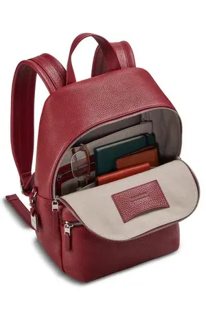 Shinola Leather Backpack - Ruby