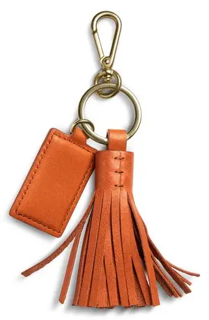 Shinola Leather Tassel Keychain