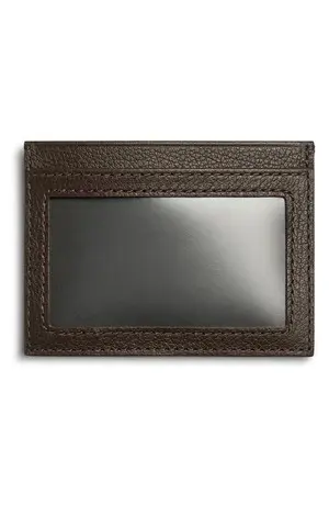 Shinola Canfield Essential Id Pebble Leather Card Holder - Espresso