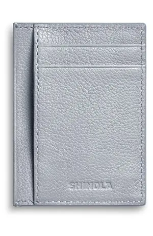 Shinola Canfield Essential Id Pebble Leather Card Holder Mist