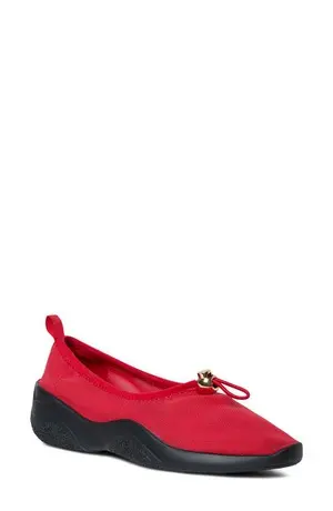 LOEFFLER RANDALL Raina Stretch Knit Flat - Red/black