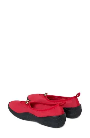 LOEFFLER RANDALL Raina Stretch Knit Flat - Red/black