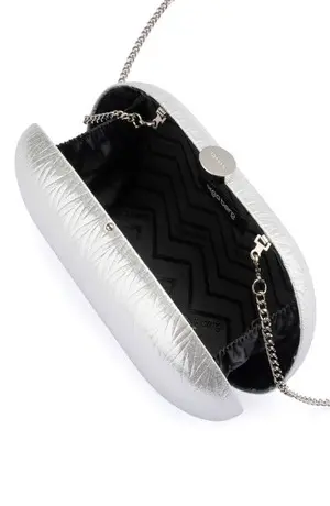 OLGA BERG Izza Oval Frame Clutch - Silver