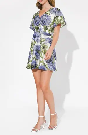 Adelyn Rae Cynthia Floral Embroidery Minidress