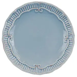 MODERN SOUTHERN HOME Capri 6 Piece 11in Stoneware Embossed Dinner Plate Set