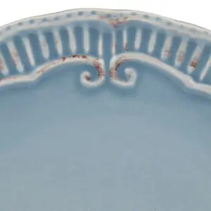 MODERN SOUTHERN HOME Capri 6 Piece 11in Stoneware Embossed Dinner Plate Set