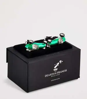DEAKIN & FRANCIS Sterling Silver Racing Car Cufflinks