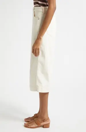 Veronica Beard Marlowe High-waist Culotte Jeans - Ecru