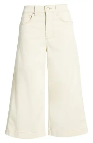 Veronica Beard Marlowe High-waist Culotte Jeans - Ecru