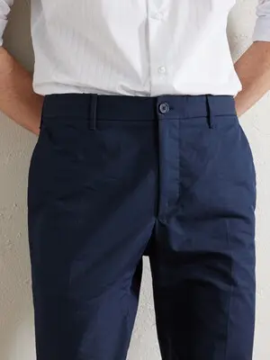 SLOWEAR Tapered Woven Suit Trousers
