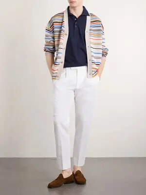 Paul Smith Striped Cotton-jersey Polo Shirt