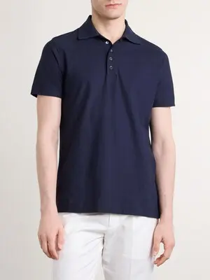 Paul Smith Striped Cotton-jersey Polo Shirt