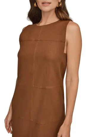 Donna Karan New York Linen Blend Shift Dress