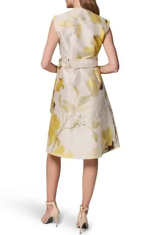 Donna Karan New York Floral Print Wrap Dress