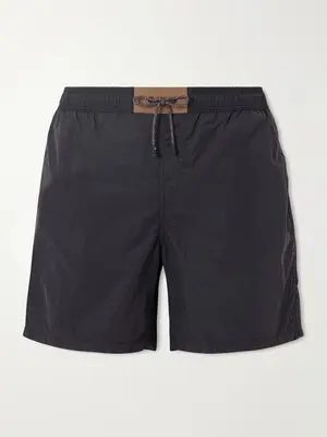 Sease Straight-leg Swim Shorts - Black