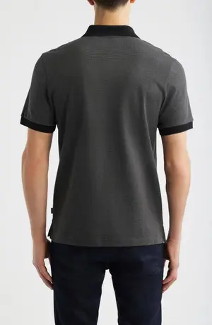 BOSS Parlay Cotton Piqué Polo - Black