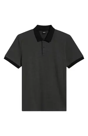 BOSS Parlay Cotton Piqué Polo - Black