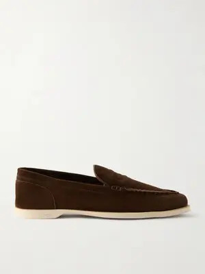 John Lobb Pace Suede Loafers - Brown