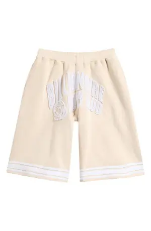BILLIONAIRE BOYS CLUB Curve Logo Cotton Shorts - Ecru