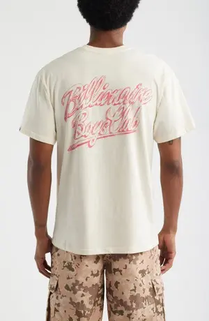 BILLIONAIRE BOYS CLUB Helmet Sketch Graphic T-shirt - Ecru
