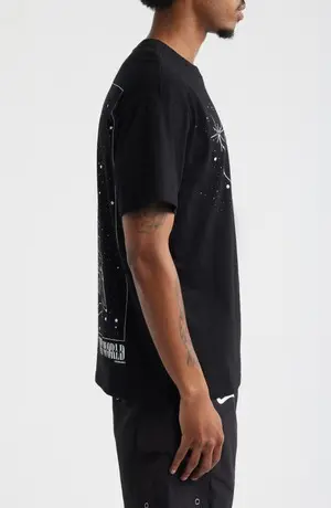 ICECREAM Star Gazing Cotton Graphic T-shirt - Black