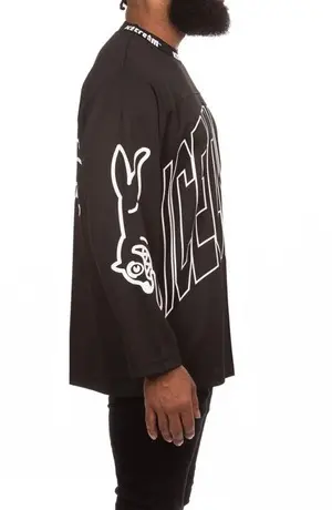 ICECREAM Hyperdrive Oversize Long Sleeve Graphic T-shirt - Black