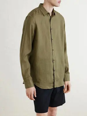 Paul Smith Linen-twill Shirt - Green