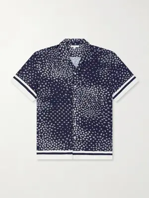 Onia Camp-collar Paisley-print Tencel™ Lyocell Shirt - Blue