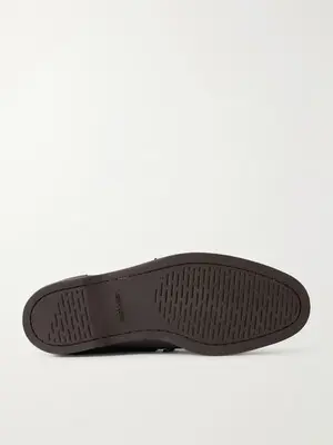 John Lobb Foil Full-grain Leather Boat Shoes