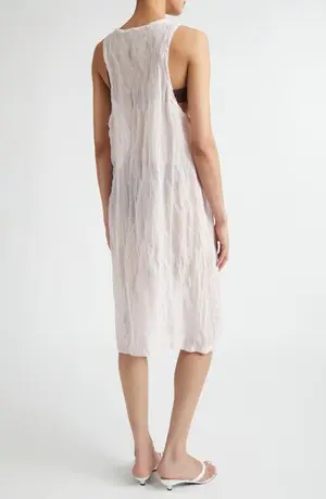 TOTEME Crinkled Cotton Blend Gauze Tank Dress