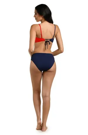 La Blanca Americana Bandeau Bikini Top - Blue Multi