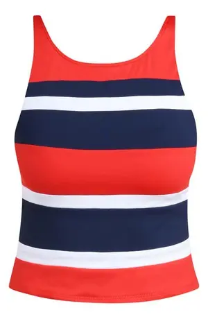 La Blanca Americana Striped Tankini Top