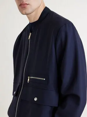 Paul Smith Wool-twill Bomber Jacket - Blue