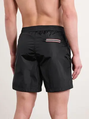 Moncler Slim-fit Mid-length Swim Shorts - Black