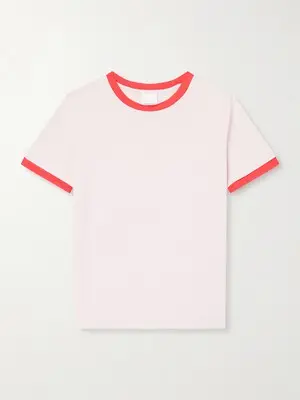 A.p.c. Jules Organic Cotton And Linen-blend T-shirt - Pink