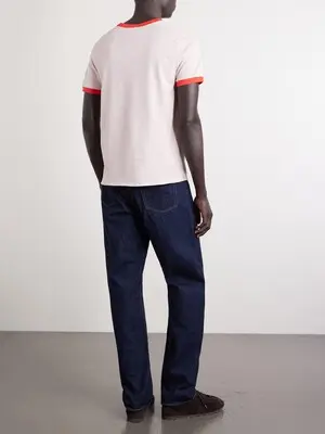 A.p.c. Jules Organic Cotton And Linen-blend T-shirt - Pink