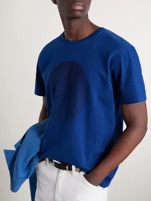 Blue Blue Japan Printed Cotton-jersey T-shirt