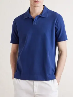 Massimo Alba Aruba Cotton-piqué Polo Shirt - Blue